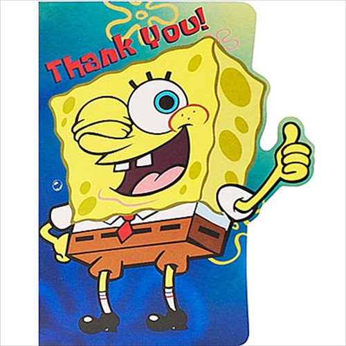 Spongebob Squarepants Thank You Notes W Env 8ct
